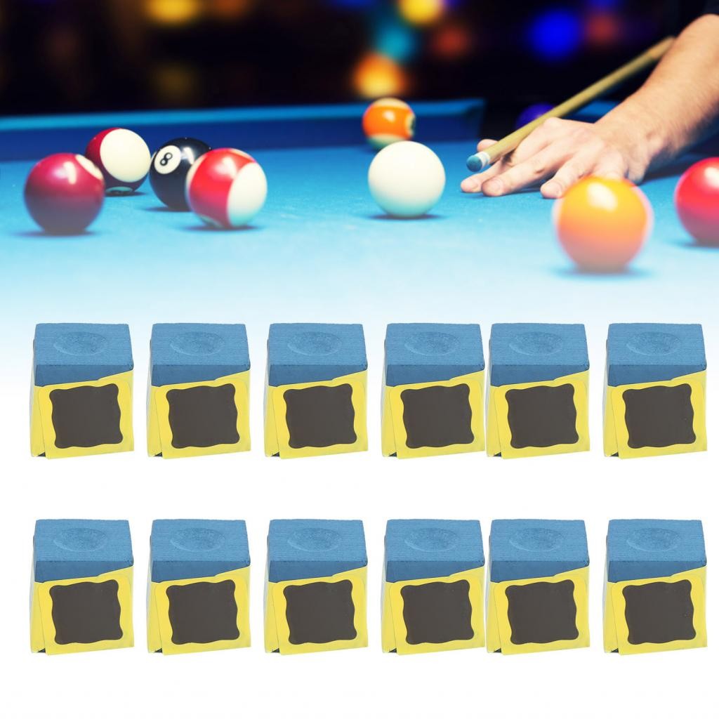 CUE Chalk Billiard 12pcs สำหรับบิลเลียดสระว่ายน้ำ | Shopee Thailand