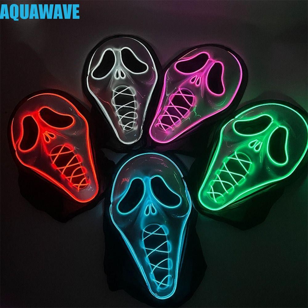 AQUAWAVE กรีดร้อง Ghost Face Mask, Light Spooky ฮาโลวีน Ghost Face ...