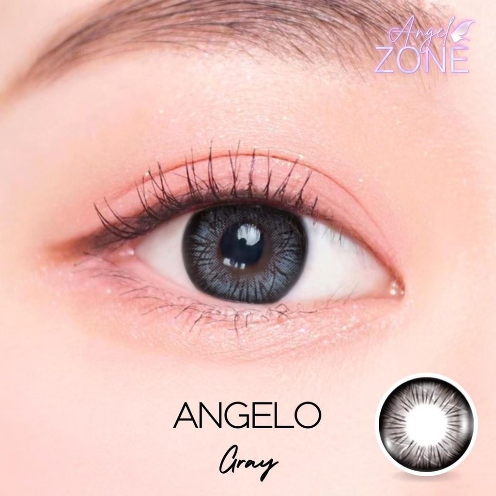 14.5 Angel Zone คอนแทคเลนส์ รุ่น Angelo Gray (รองรับสายตาปกติและค่าสายตาสั้น -0.50 ถึง -10.00 ...