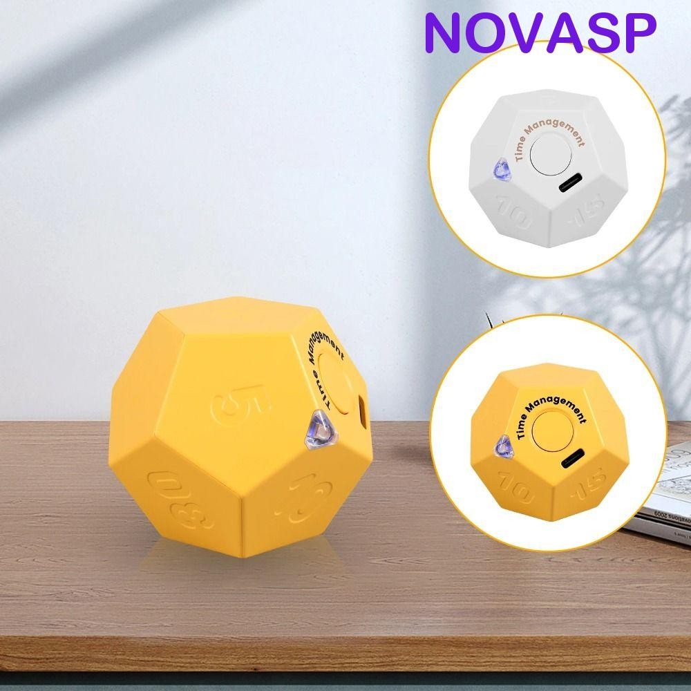 NOVASP Cube Timer, 450mAh บอลเวลาแบบชาร์จไฟได้,การสั่นสะเทือนไฟฟ้า-Flip ...