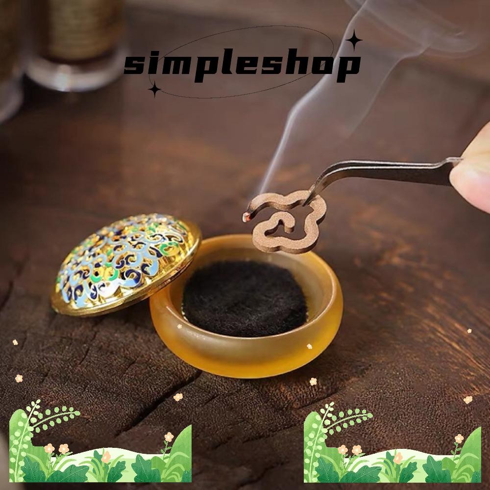 SIMPLESHOP กระถางธูปหยกเคลือบขนาดเล็ก, เครื่องประดับไม้จันทน์ตกแต่งบ้านเตาอโรมา, แผ่นหยกแก้ว ...