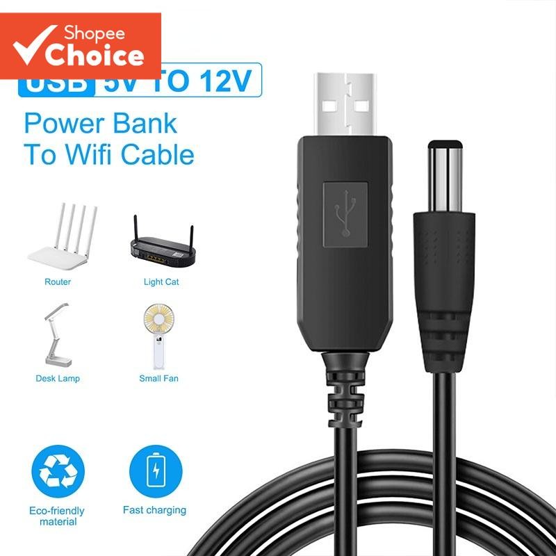 WIFI Powerbank สาย DC 5V ถึง 9V หรือ 12V Boost Converter USB ถึง DC3.5 มม. Step Up สําหรับ WIFI ...