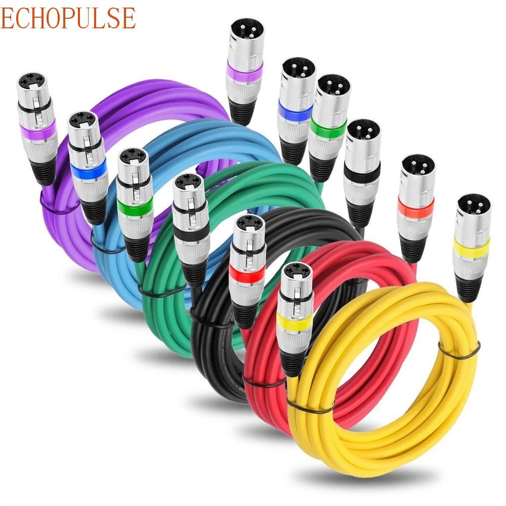 ECHOPULSE 3Pin XLR สายไมโครโฟนอุปกรณ์ทนทานสายสัญญาณเสียง Shielded ...