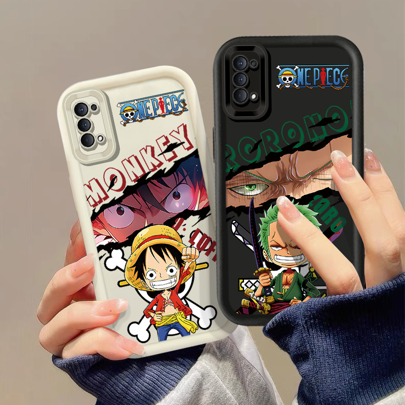 การ์ตูนLuffy ONE PIECEเคสโทรศัพท์สําหรับOPPO Reno 4 Reno 4F Reno 5F ...