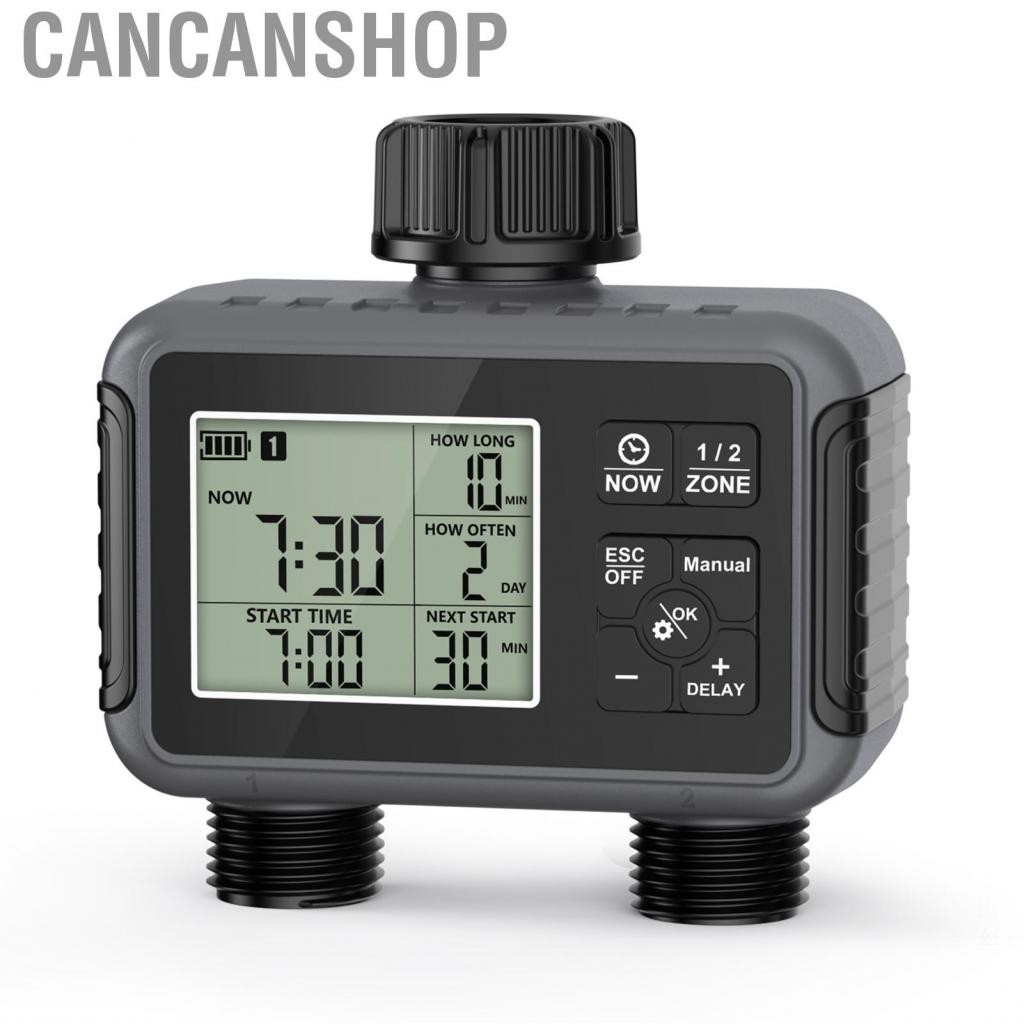 Cancanshop 2 Zone Sprinkler Timer Programmable Manual Manual Valves ...