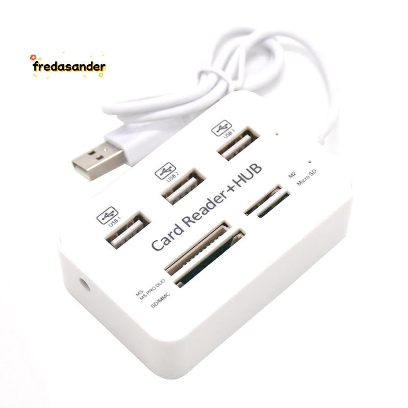 1 ชิ้น 3 พอร์ต USB HUB 2.0 Splitter Combo Card Reader 7 in 1 แบบพกพา ...