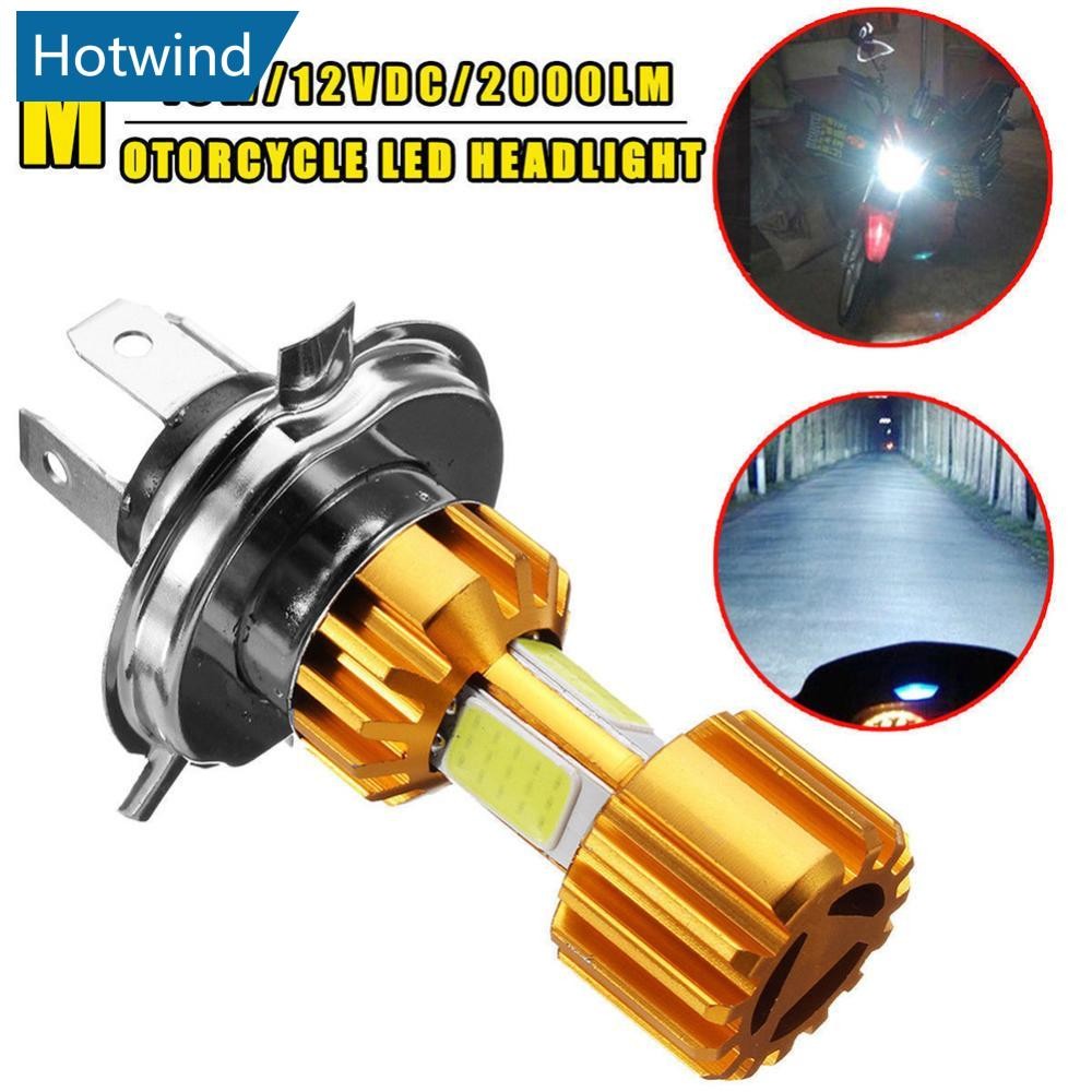 HW 1 PC H4 LED 3 COB ไฟหน้ารถจักรยานยนต์หลอดไฟ 6000K Hi/Lo Beam Light สีขาว 2000LM 18W K8Z5 ...