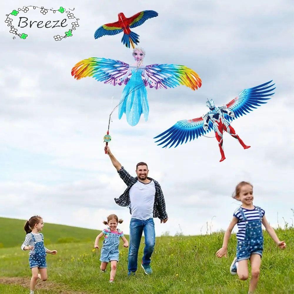 BREEZE เด็ก Kite ของเล่น,การ์ตูน Princess Elsa Fishing Rod Kite ...