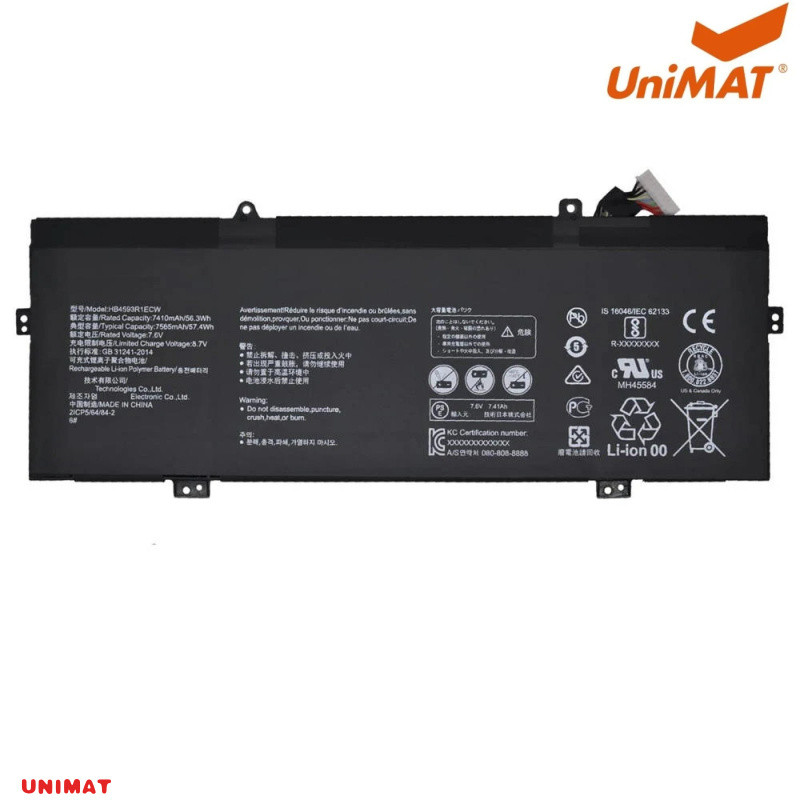 HB4593R1ECW แบตเตอรี่แล็ปท็อปสําหรับ Huawei Matebook X Pro i7 MACH-W29 ...