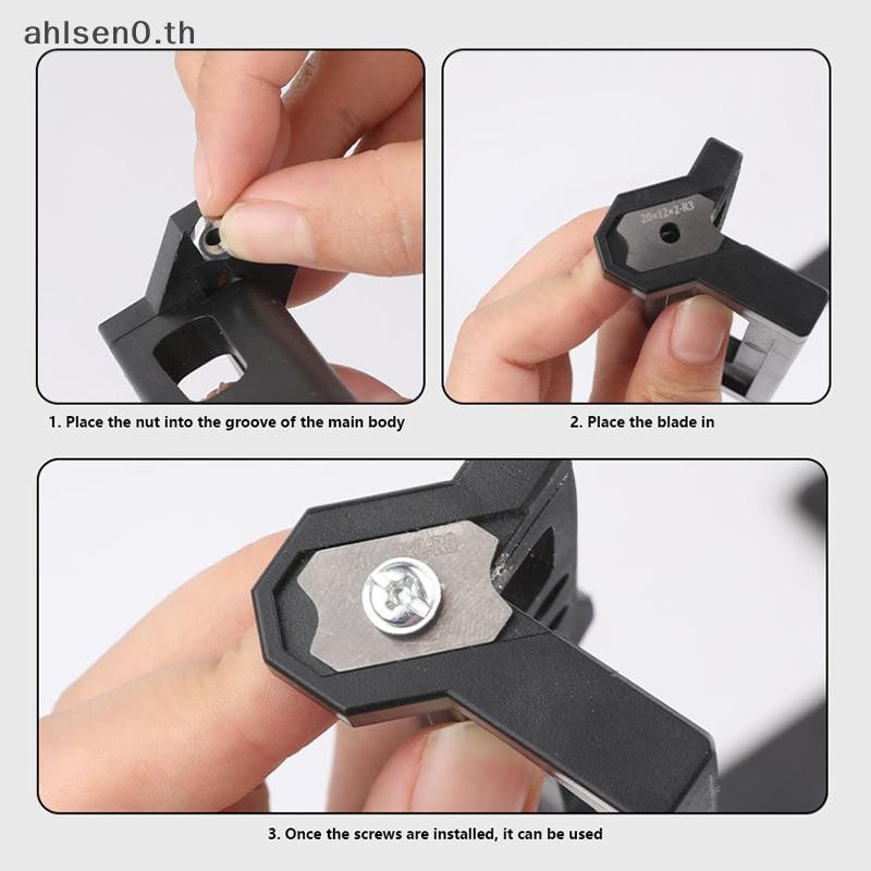 Ahlsen0 งานไม้ใบมีดขอบมุมกบขอบ Banding Arc ตัดคู่มือ Planer ไม้ Chamfering Fillet Scraper Board ...