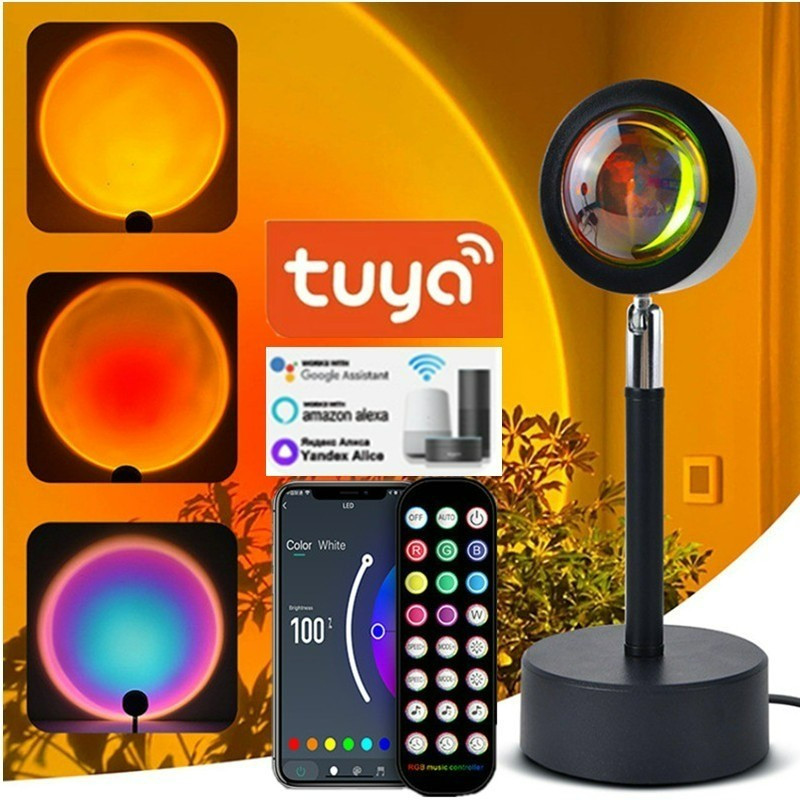 TUYA Rainbow Projection Sunset Light สมาร์ทแสงพระอาทิตย์ตก RGBIC พร้อม ...