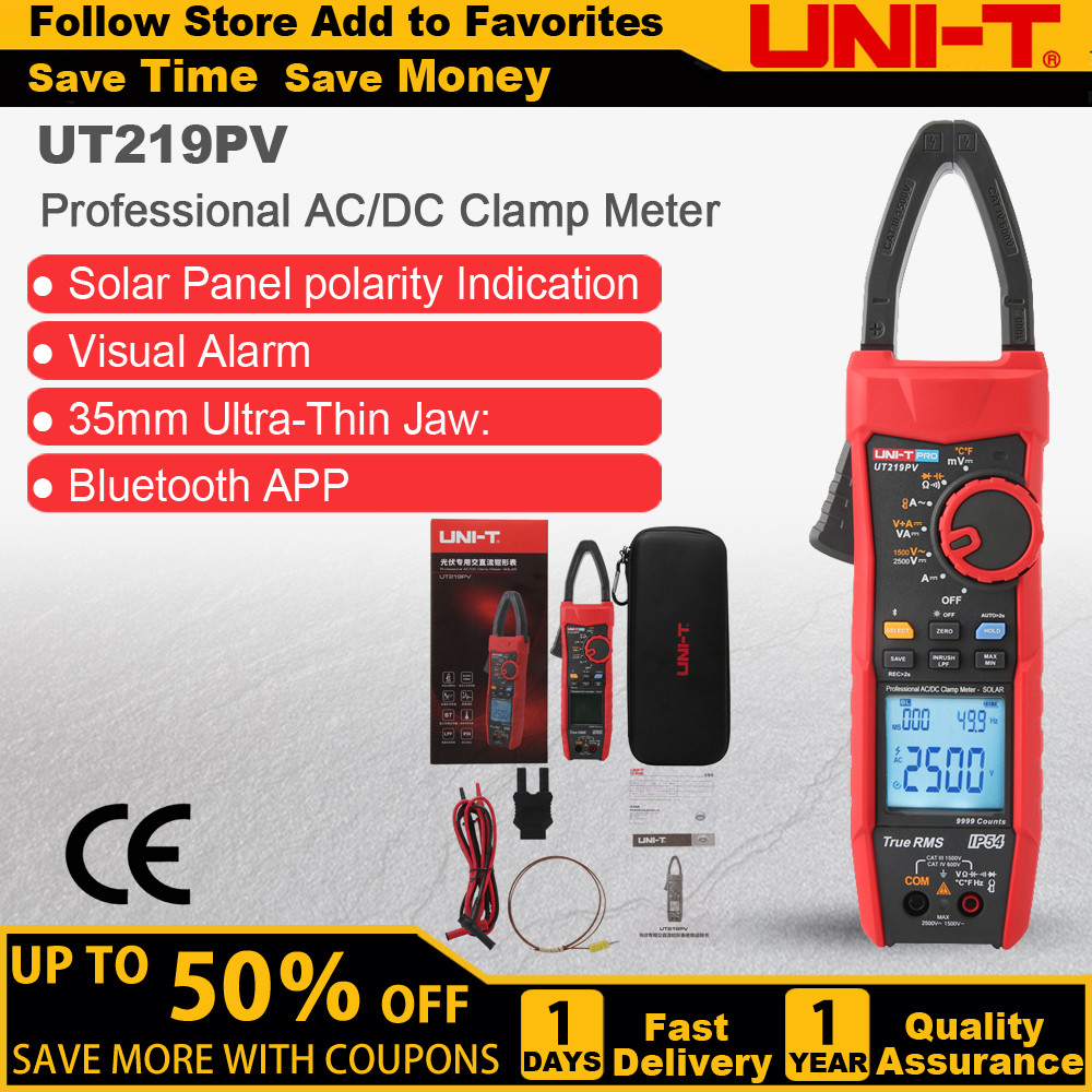 UNI-T UT219PV Digital Clamp Meter คีมแอมป์มิเตอร์ 1500V 2500V 1000A ...