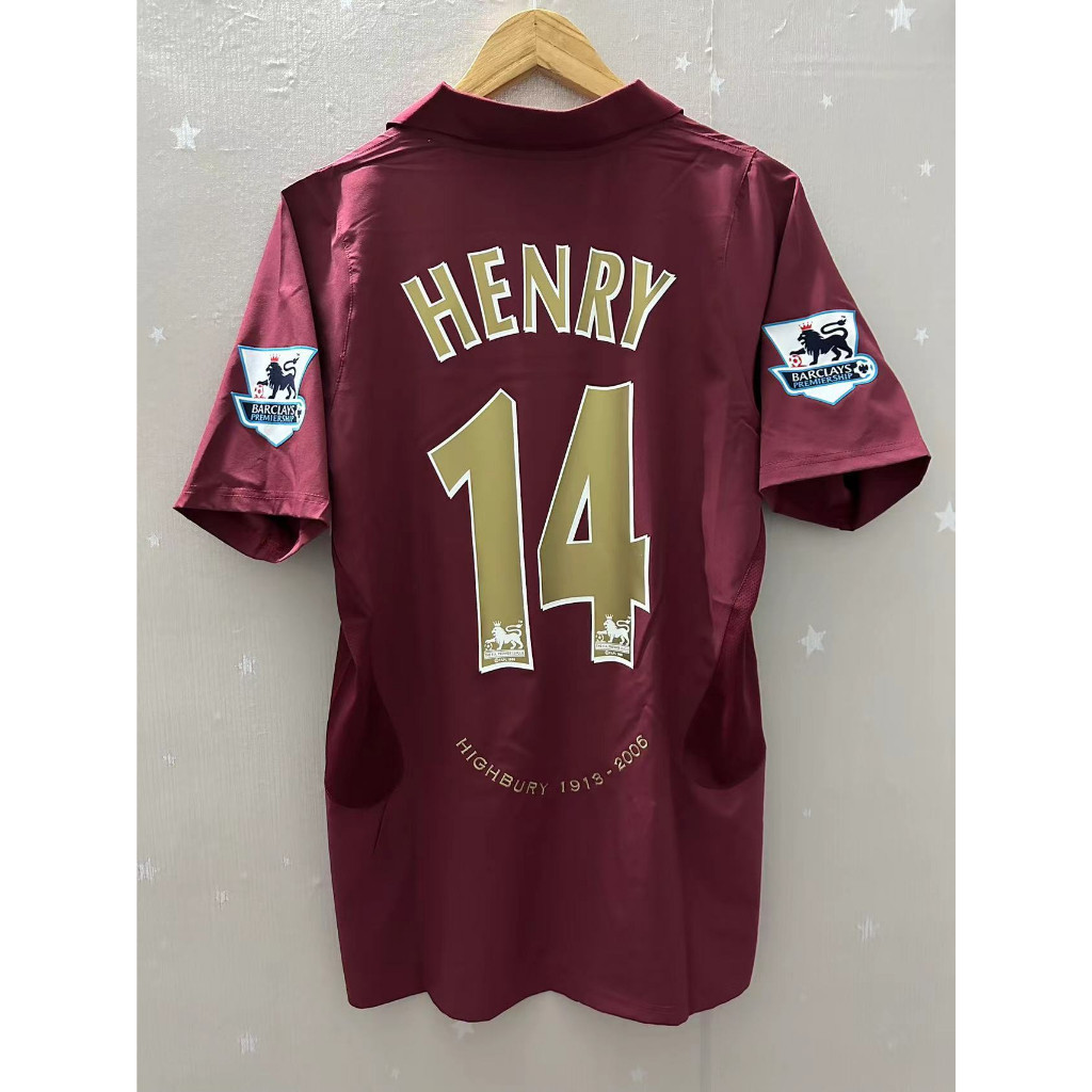 05-06 Arsenal HENRY BERGKAMP FABREGAS คุณภาพสูง Home Retro ฟุตบอล ...