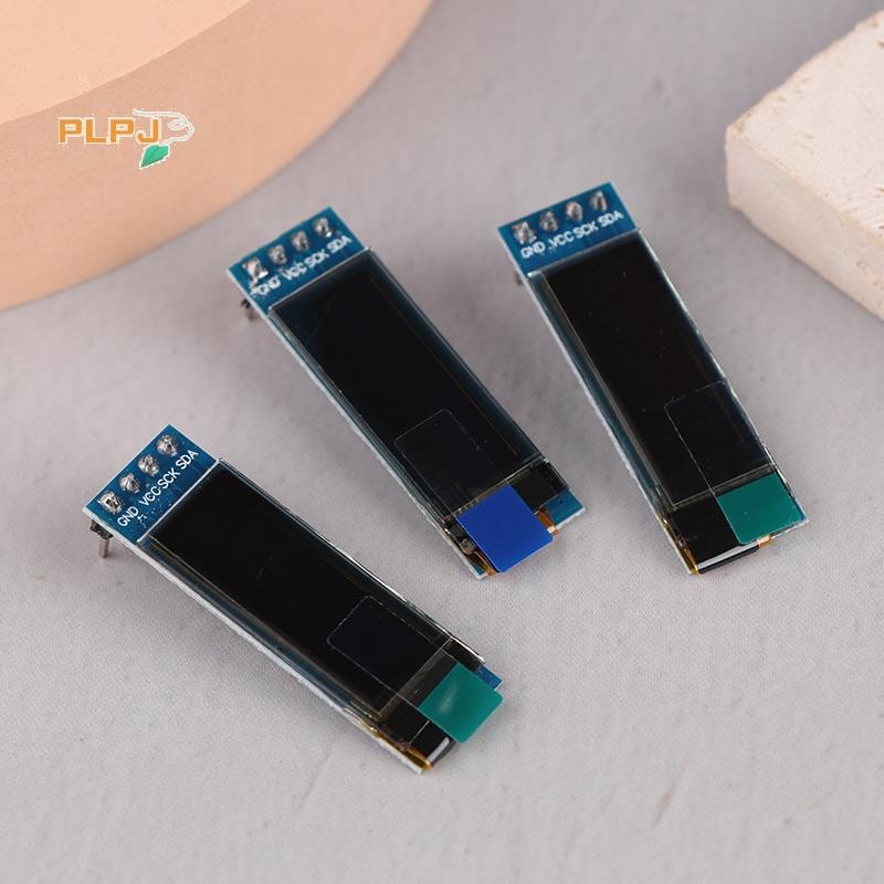 PLPJ 1 ชิ้น 0.91 นิ้วโมดูลจอแสดงผล OLED สีขาว/สีฟ้า 128X32 จอแสดงผล LCD ...