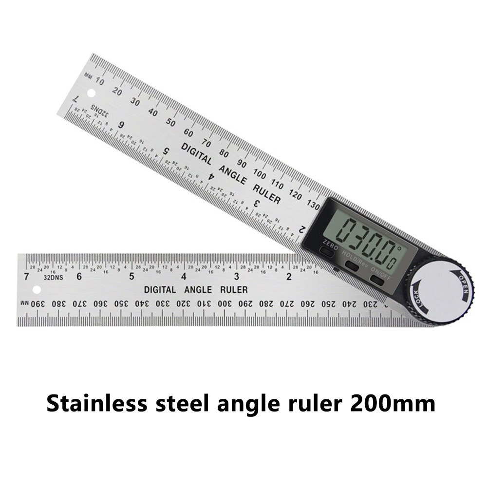 200 มม.ไม้บรรทัดมุม goniometer วัดมุม vernier caliper ไม้บรรทัดมุมดิจิตอลไม้โปรแทรกเตอร์ ...