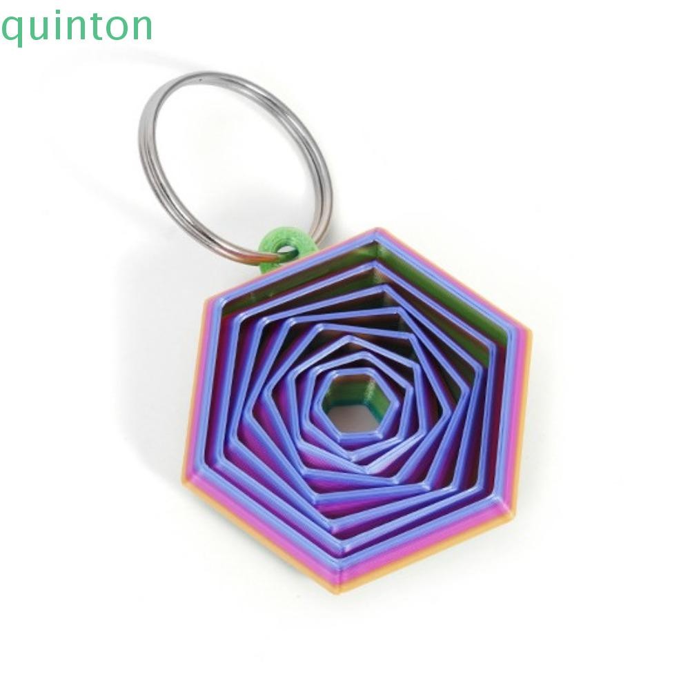 QUINNTON ปลายนิ้วหกเหลี่ยมของเล่น,มินินิ้วของเล่น 3Dพิมพ์พวงกุญแจ,ตลก ...