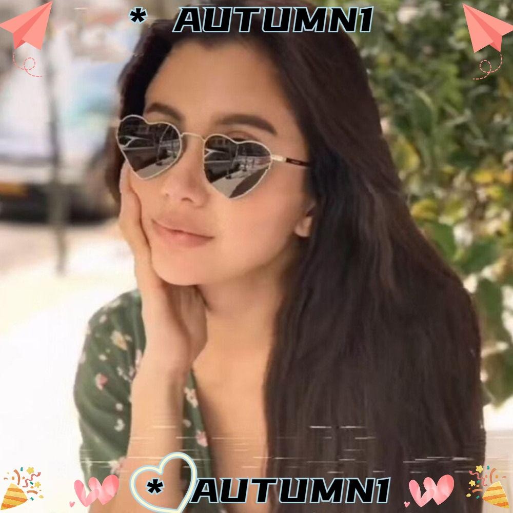 AUTUMN1 แว่นตากันแดดรูปหัวใจ Vintage UV400 ป้องกันกรอบโลหะ 90s แว่นตา | Shopee Thailand