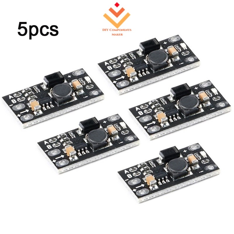 5PCS Mini DC-DC Step Up Converter โมดูล 3.7V ถึง 12V ตัวควบคุมแรงดัน ...