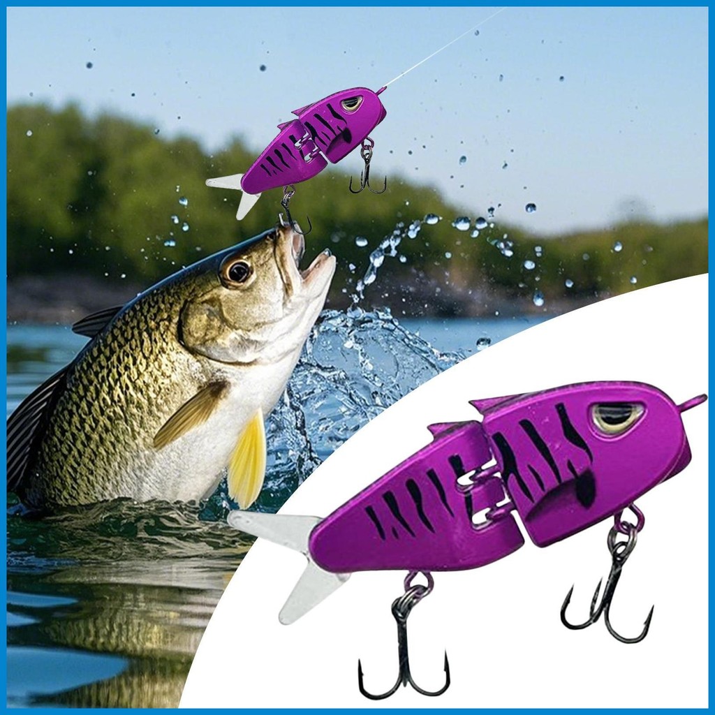 ตกปลา Glide เหยื่อ Mini Multi Jointed Bass Pike เหยื่อตกปลาเหมือนจริง ...