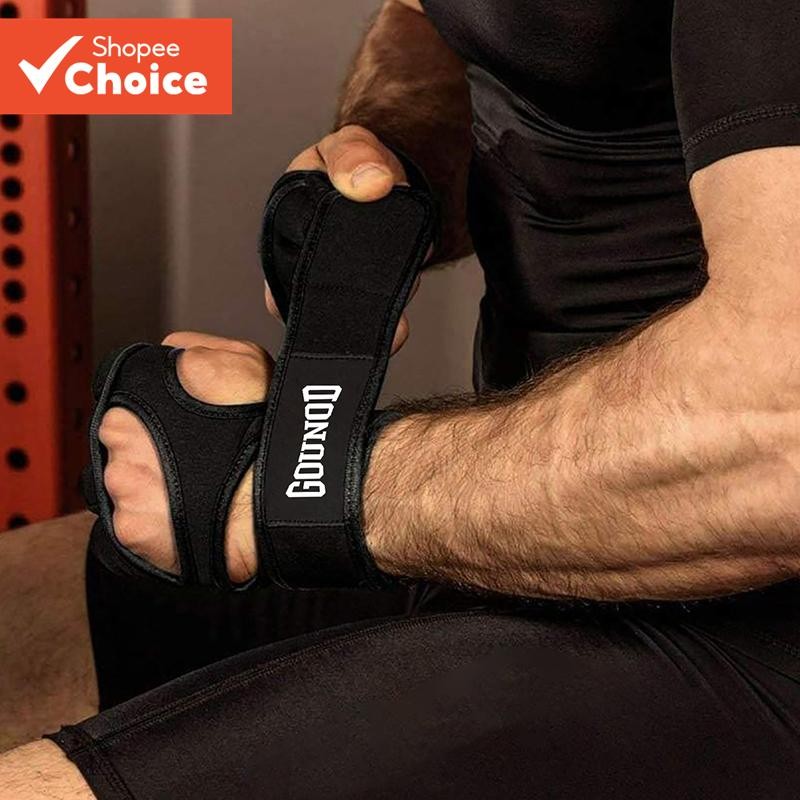 ถุงมือยกน้ําหนักฟิตเนสการฝึกอบรมยิมนาสติก Grips สายรัดข้อมือ Crossfit ...