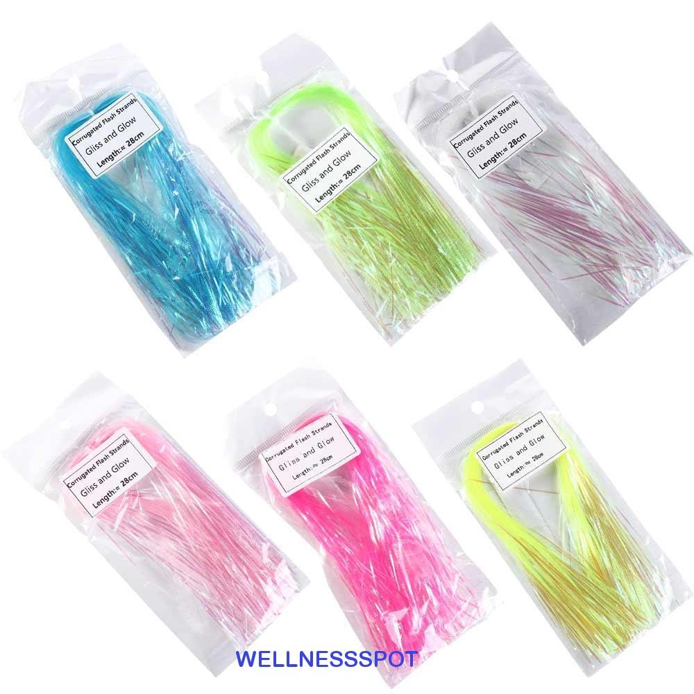 WELLNESSSPOT ลูกฟูกแฟลช Strands, 1 มม. Fly Fishing Tying แฟลช Tinsel ...