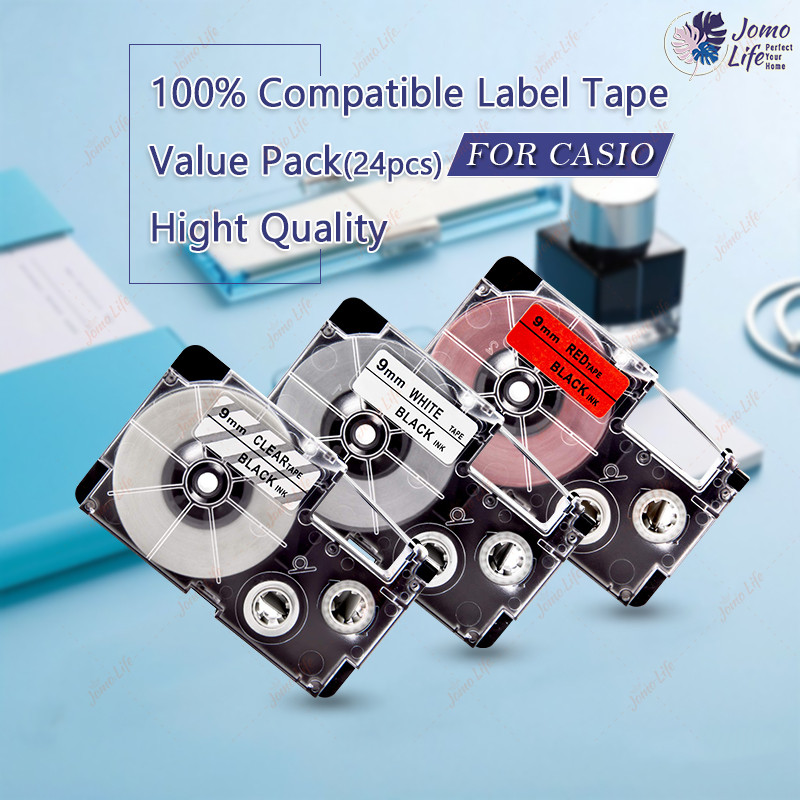 Compatible Casio EZ label tape 9mm Value pack Cartridge Refill Cassette ...