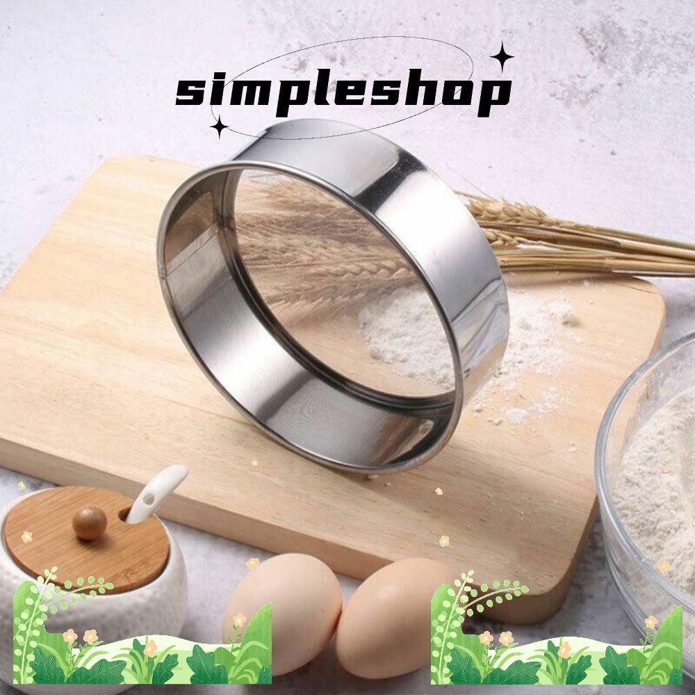 SIMPLESHOP ตะแกรงร่อนแป้งตาข่ายในครัว, ตะแกรงแป้งสแตนเลส 12/18 ซม., เครื่องมืออบละเอียดพิเศษ ...