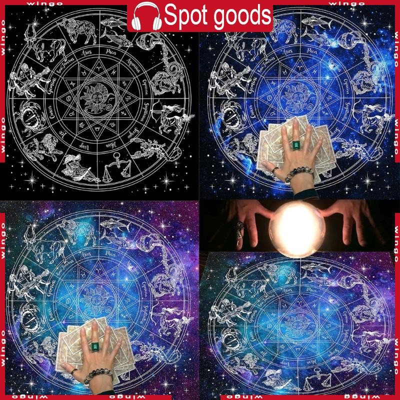 WIN สแควร์รูปร่างลูกตุ้ม Divination แท่นบูชาผ้าปูโต๊ะเกมกระดาน Tarot Pad Rune Astrology Oracles ...