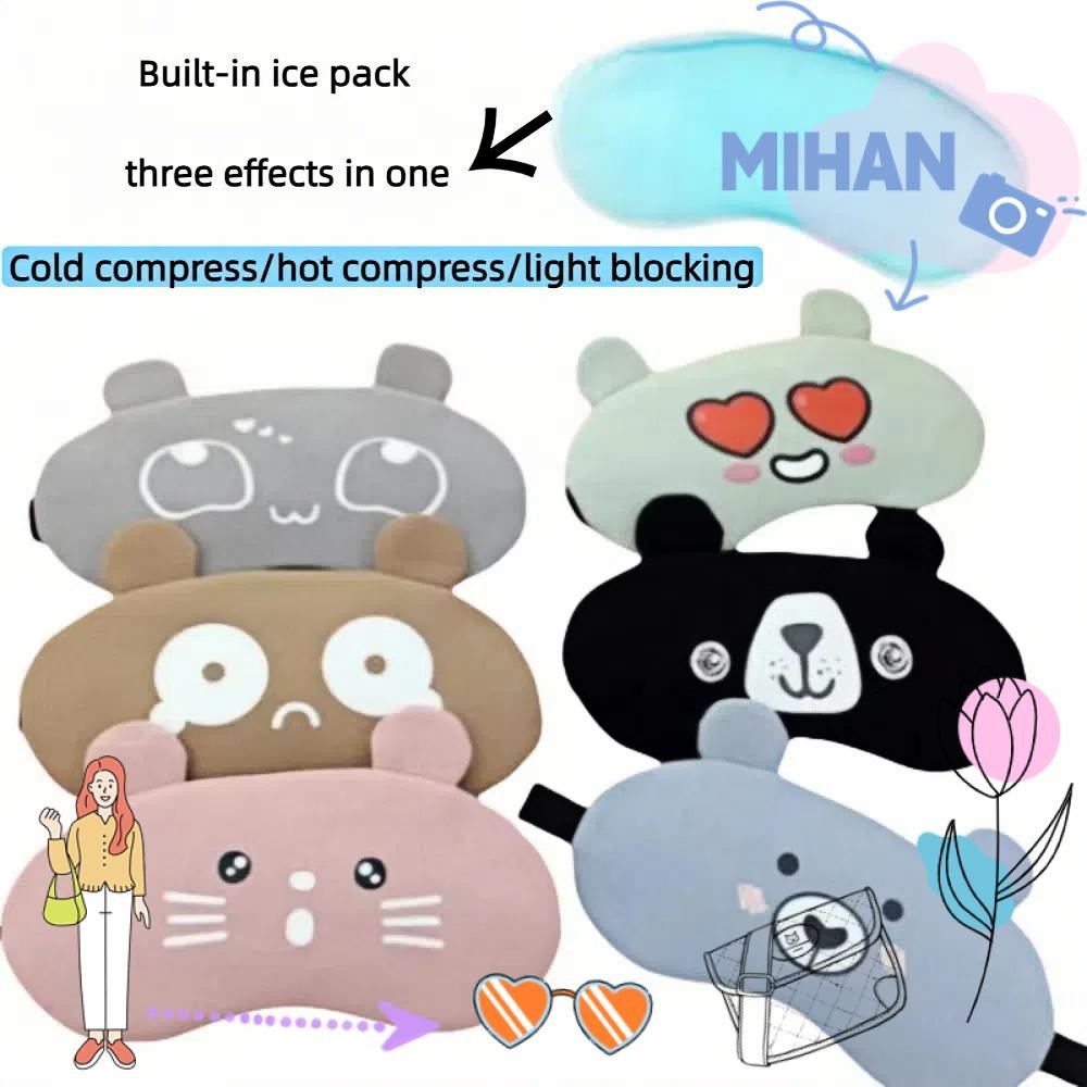 MIHAN Ice Pack Eye, การ์ตูนเจล Cooling Sleeping Eyepatch, น่ารัก ...