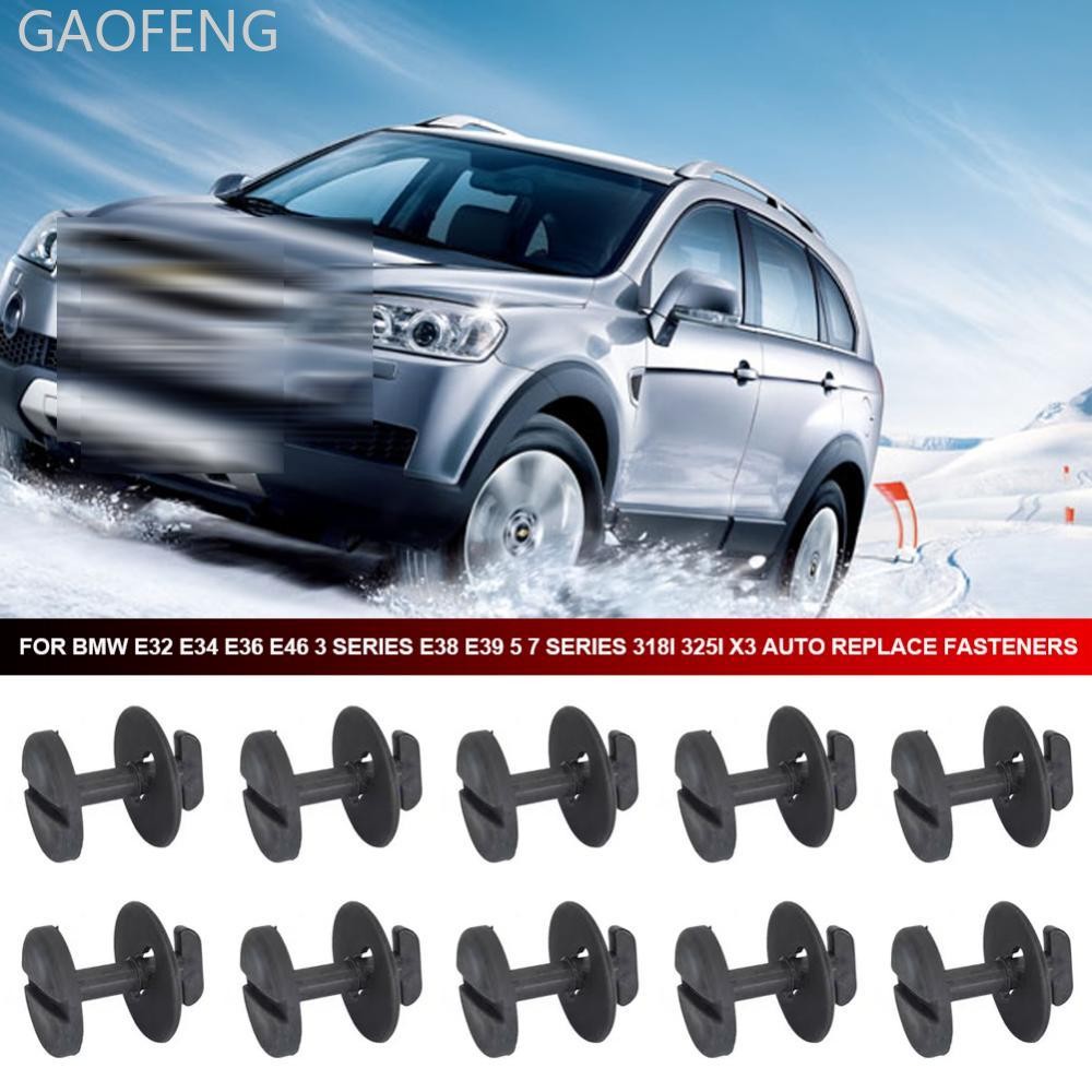 GAOFENG 10 ชิ้นพรมปูพื้นรถคลิป Twist ล็อคเครื่องซักผ้าสําหรับ BMW E32 E34 E36 E46 3 Series E38 ...