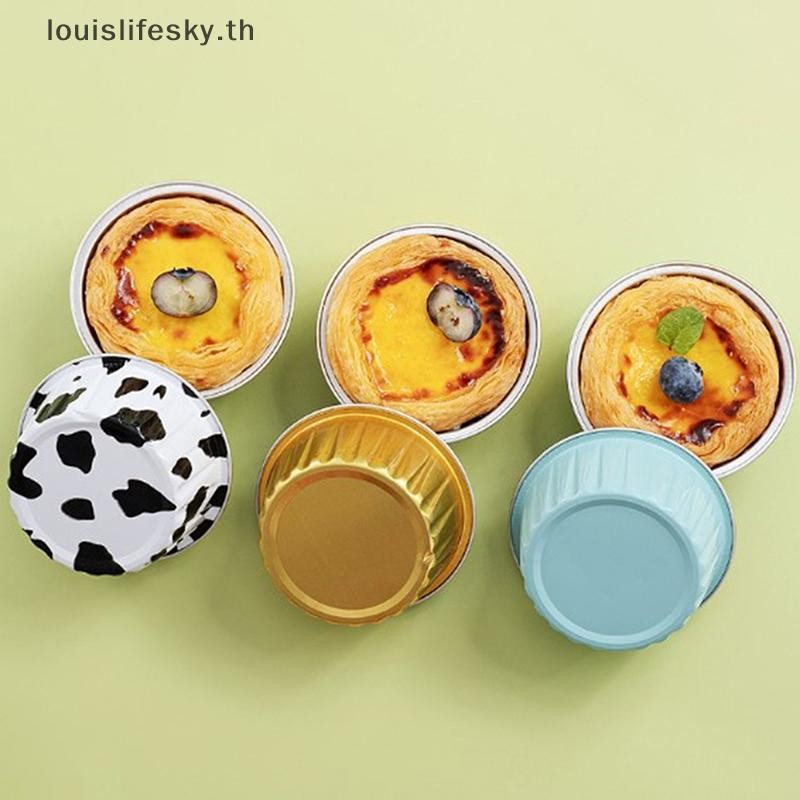 LLTH 10 ชิ้นหนาอลูมิเนียมฟอยล์เบเกอรี่คุกกี้มัฟฟิน Cupcake แม่พิมพ์ทาร์ตไข่รอบเบเกอรี่เครื่องมือ ...