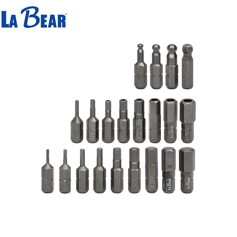 ไต้หวัน LABEAR 1/4 หัวแบน หัวบอล หัวแม่เหล็กแบบกลวง ซ็อกเก็ตหกเหลี่ยม บิตสั้น 6.3 บิตไขควง S2 ...