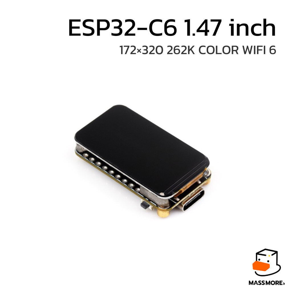โมดูลหน้าจอ ESP32C6 1.47inch Display 172×320 262K Color WiFi6 ESP32-C6 ...
