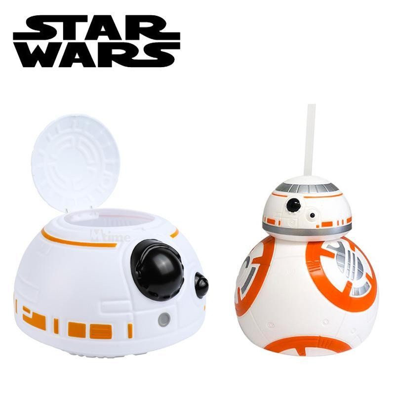 ของขวัญจากภาพยนตร์ Star Wars: The Rise of Skywalker แก้วรูปทรง BB8 ถังป๊อปคอร์น แก้วน้ำพร้อมหลอด ...
