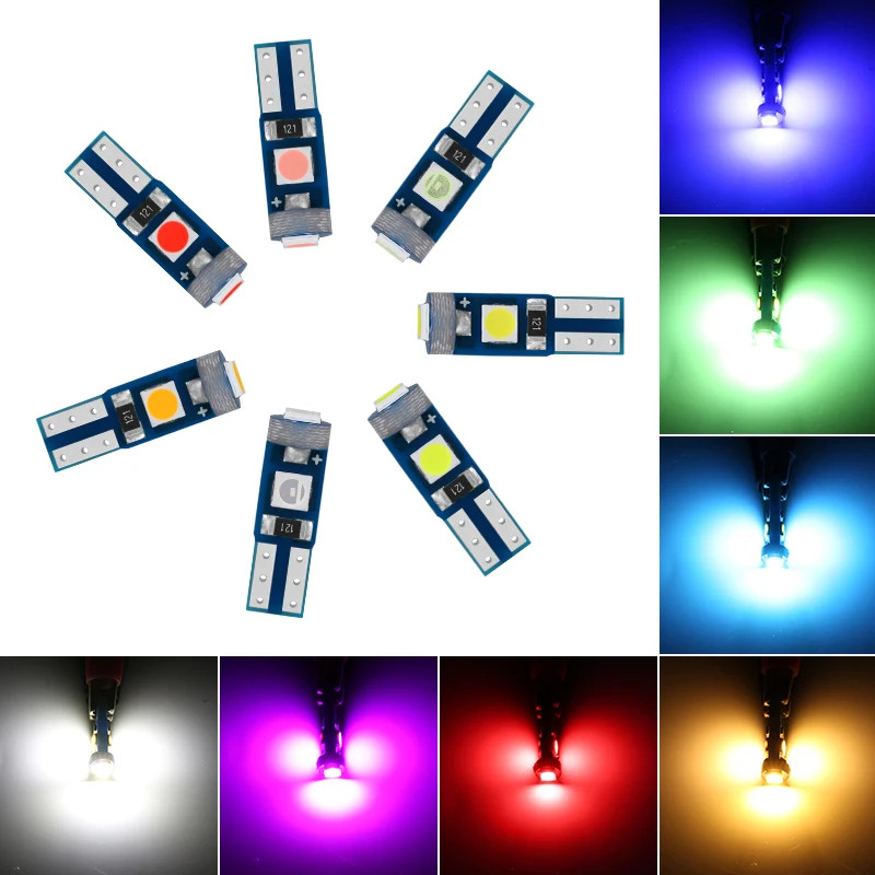 1 ชิ้นรถ T5 หลอดไฟ LED 3030 3smd LED Canbus ภายในไฟแดชบอร์ด LED ความสว่างสูงเครื่องมือแสง ...