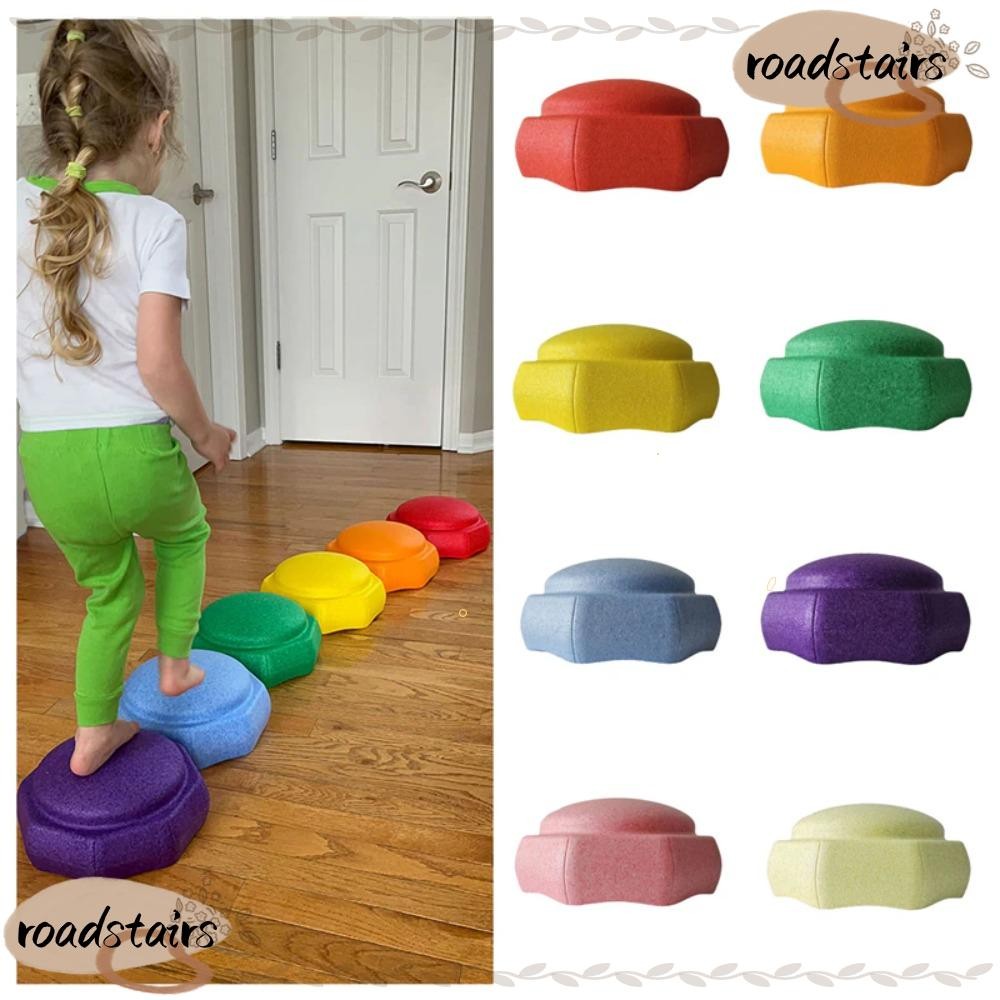 บล็อกทรงตัว ROADSTAIRS ส่งเสริมการประสานงาน Epp Stepping Stones โฟม, เกมประสาทสัมผัสอุปสรรคหิน ...