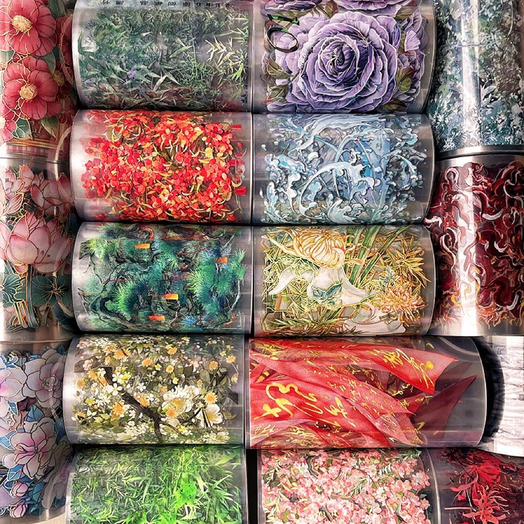 Yongbiquan ไหล Magu การ์ดสติกเกอร์ Manzhu Shahua เทปคู่มือเทป Washi เทป ...