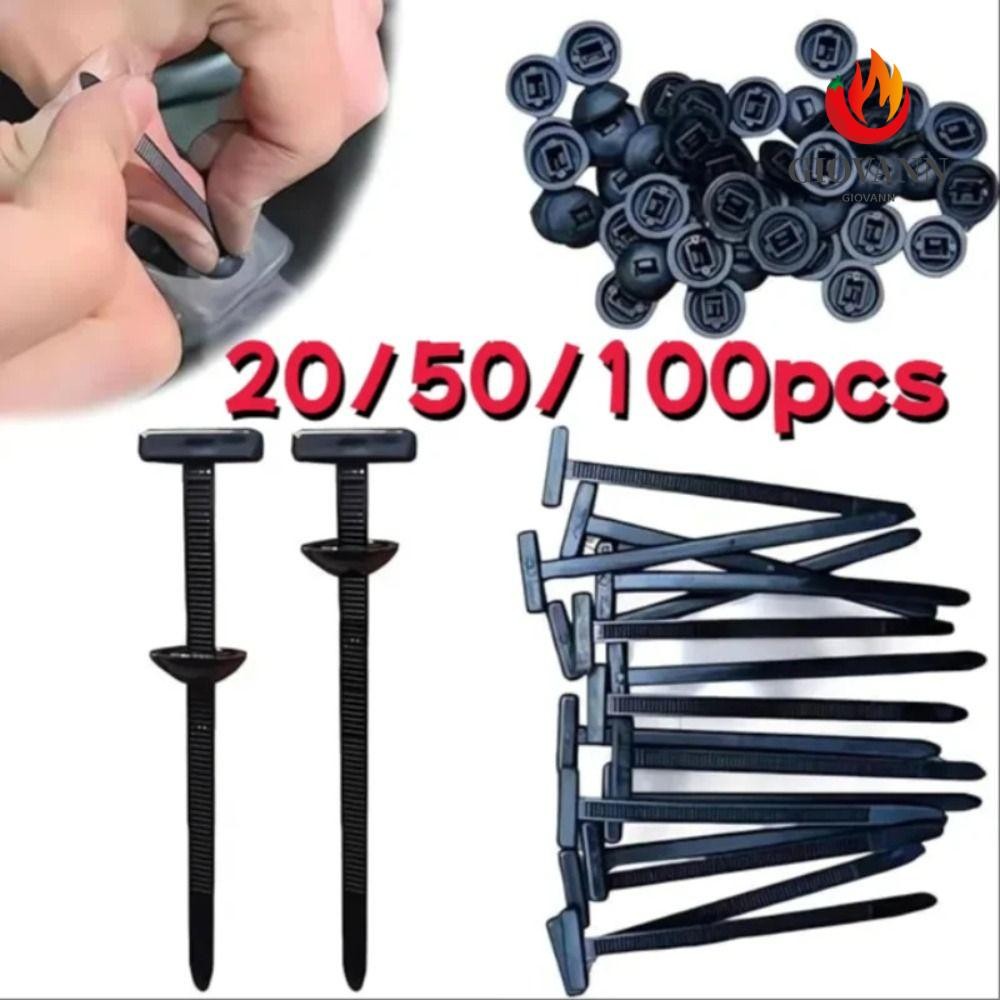 GIOVANNI 20/50/100 ชิ้นไนลอน Universal Cable Tie Buckle, สวมใส่อเนก ...