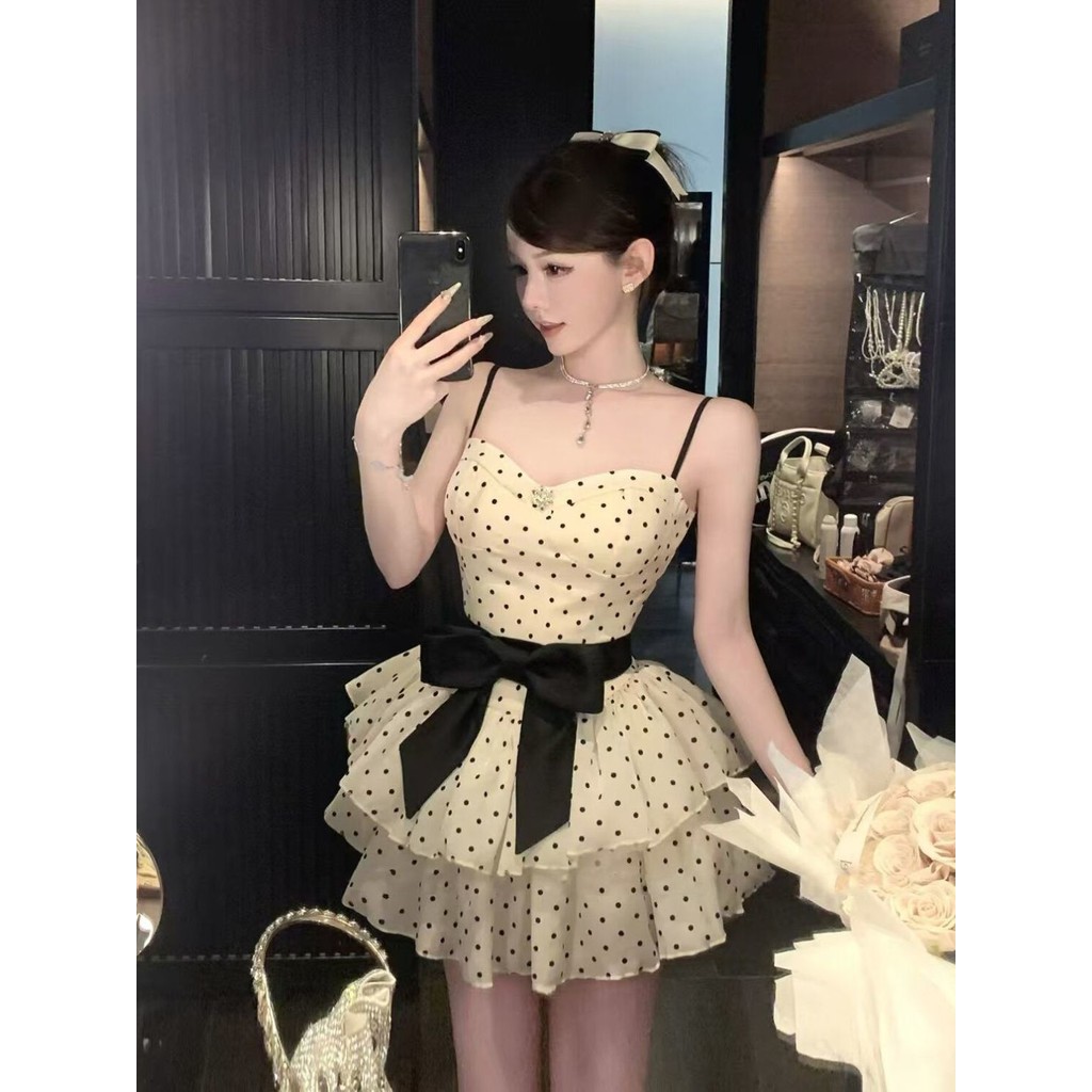 Sweetheart Bobo Tea~ชุดสลิงลายจุดฝรั่งเศสเอวแคบ Slimer ชุดเจ้าหญิงปุย 6 ...
