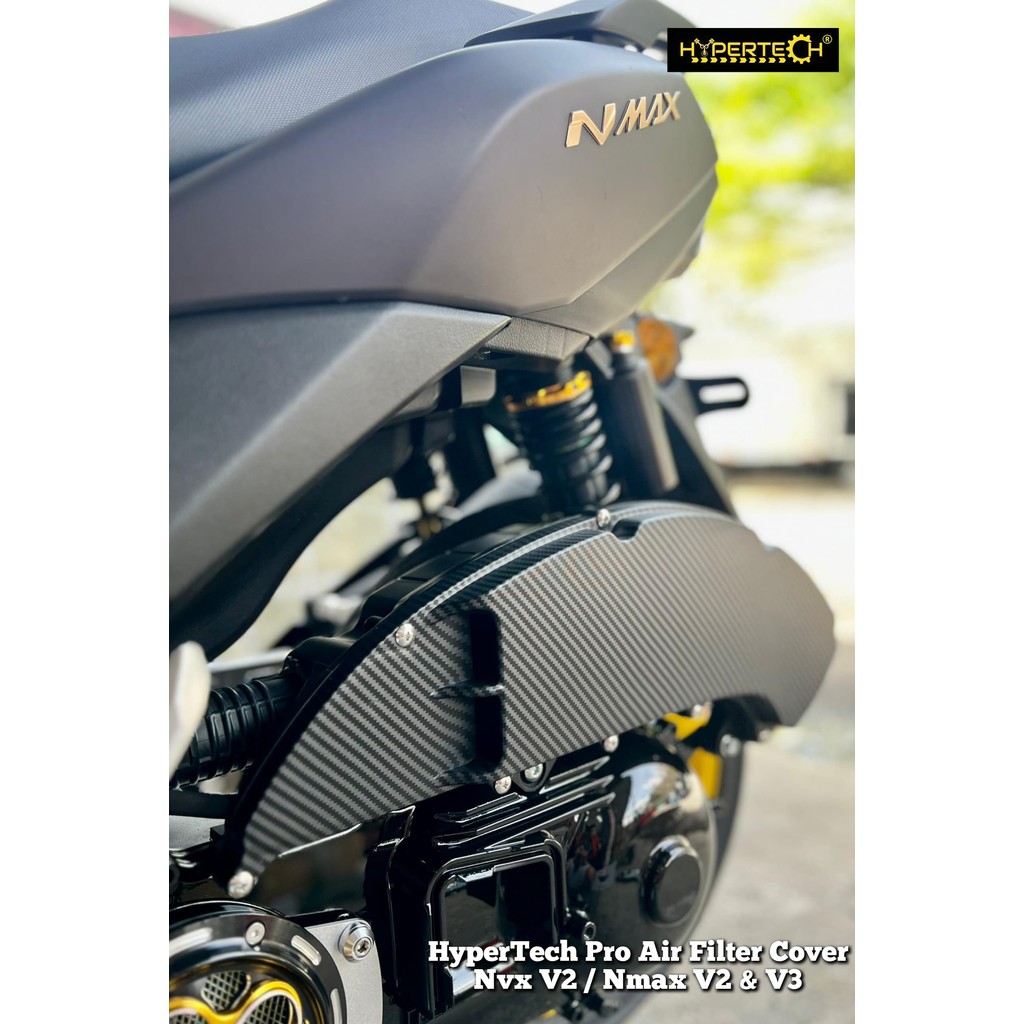 HYPERTECH PRO AIR FILTER CVT COVER NVX V2 / NMAX V2 & V3 DRY CARBON ...