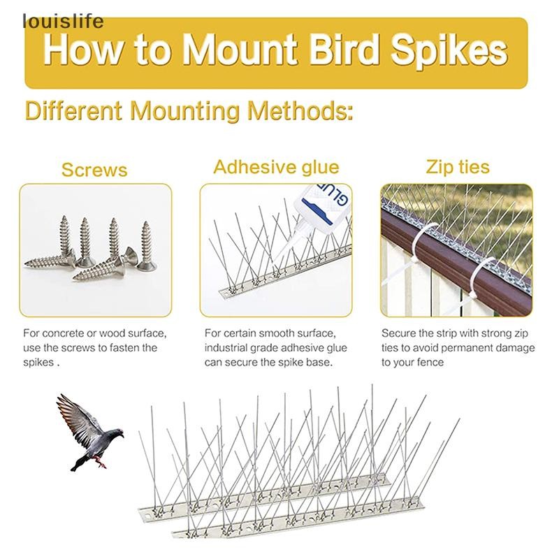 LETH สแตนเลส Pigeon Spikes bird Repeller Deterrent กับดัก Anti-bird ...