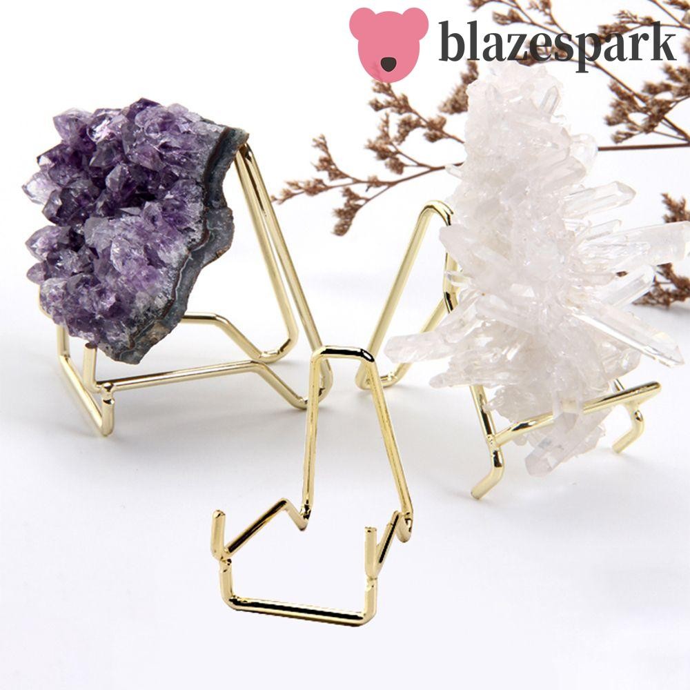 BLAZESPARK ขาตั้งจอแสดงผล DIY โลหะผสมการถ่ายภาพ Props คริสตัลแร่ Agate ชั้นวางหกเหลี่ยม | Shopee ...