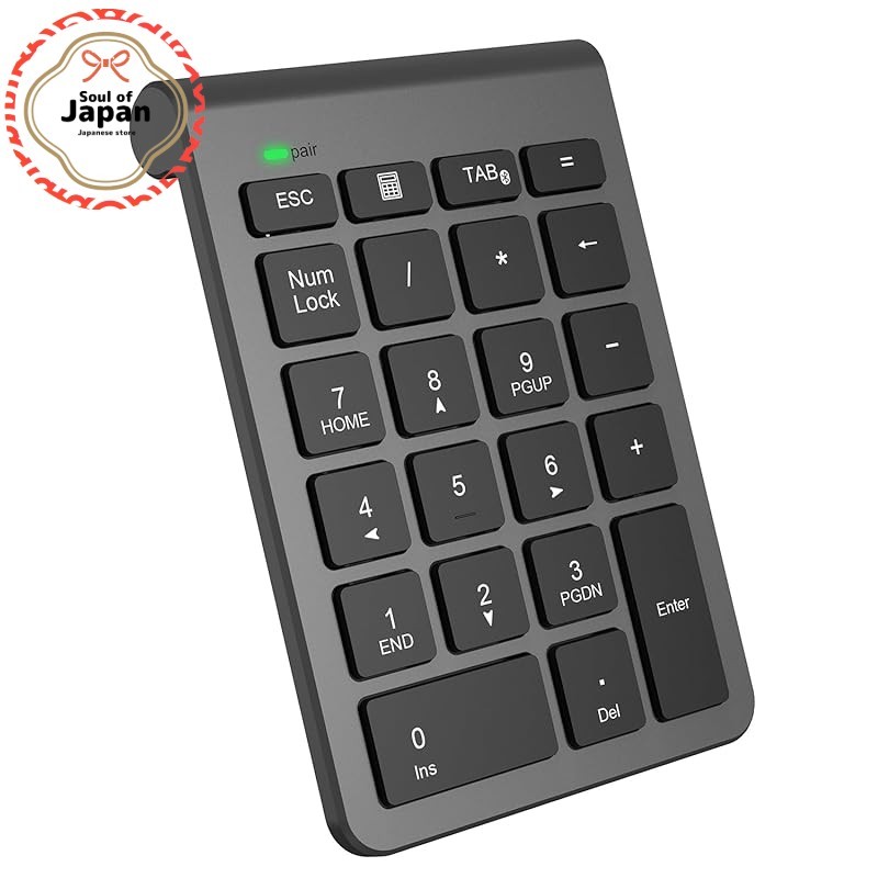 Bluetooth Wireless Numeric Keypad 22-Key with Tab Key for PC/Laptop ...