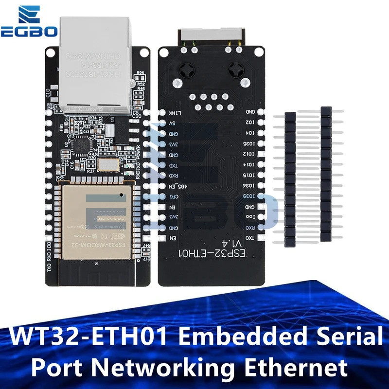 โมดูล WT32-ETH01 ESP32 Tri-Mode - เกตเวย์ Ethernet/WiFi/Bluetooth, บอร์ดเครือข่ายพอร์ตอนุกรม ...