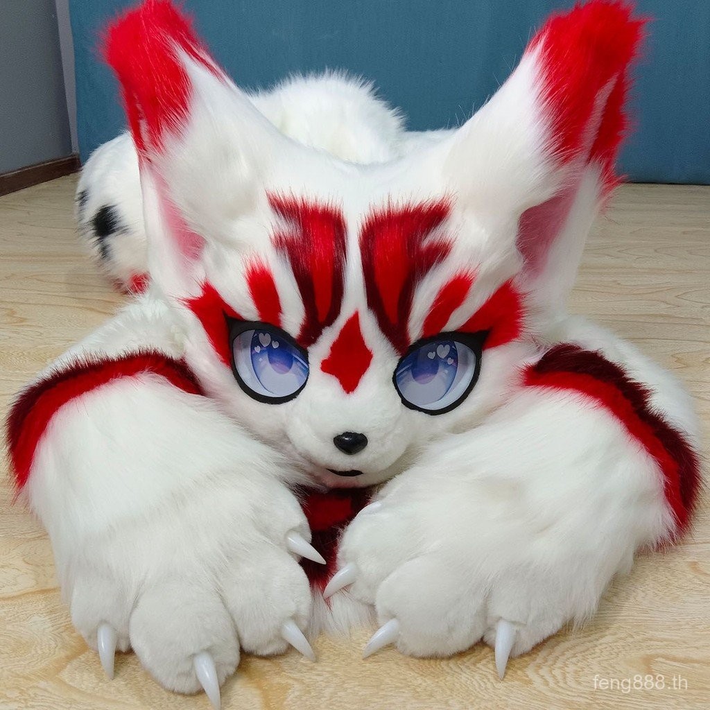 ชุดขนาดกลางขนาดใหญ่ชุดสัตว์น่ารัก fursuit ตั้งแต่หัวจรดเท้าของแท้ ...