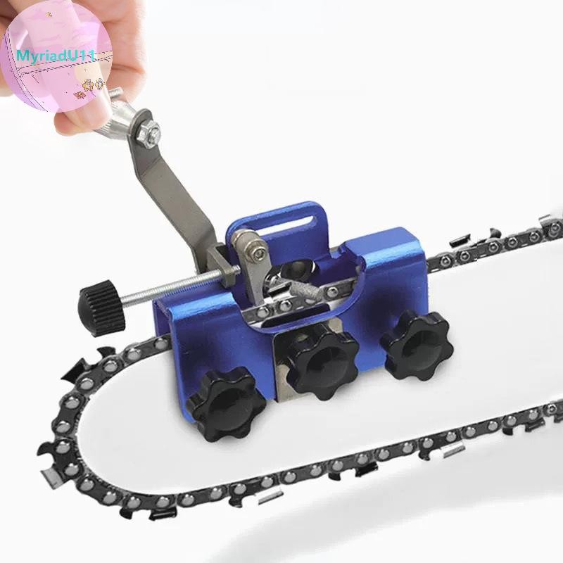 MyriadU Chainsaw Sharpeners สําหรับงานไม้ 3 หัวบดคู่มือ Chainsaw Chain Sharpener เลื่อยโซ่และ ...
