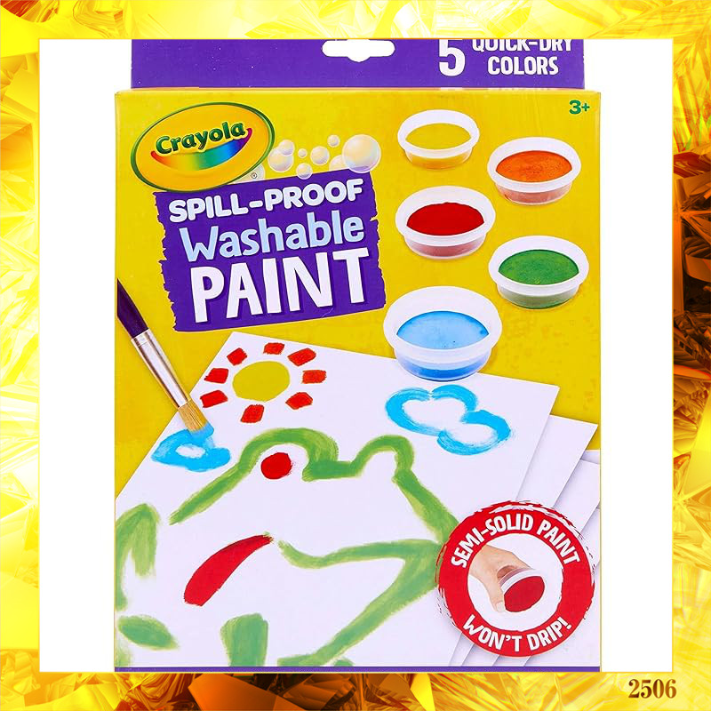 Crayola Waterless Solid Paint Drawing Set, 5 Colors, 20 Drawing Sheets ...