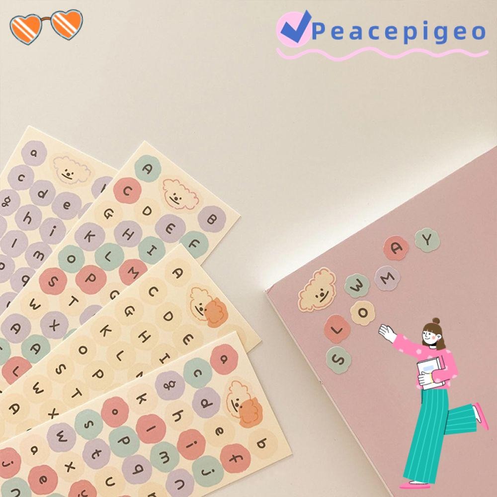 PEACEPIGEO ตัวอักษรสติกเกอร์งานฝีมือสมุดบันทึก Ablum DIY Self กาว | Shopee Thailand