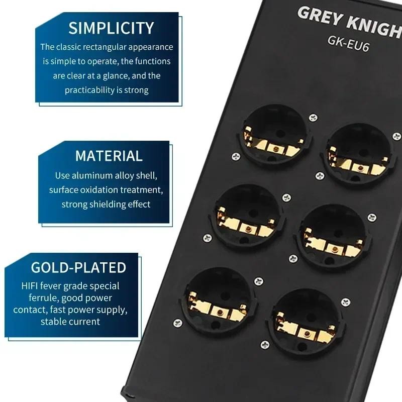 HiFi Audio AC Power Conditioner Purifier 6 Hold EU Socket Aluminium ...