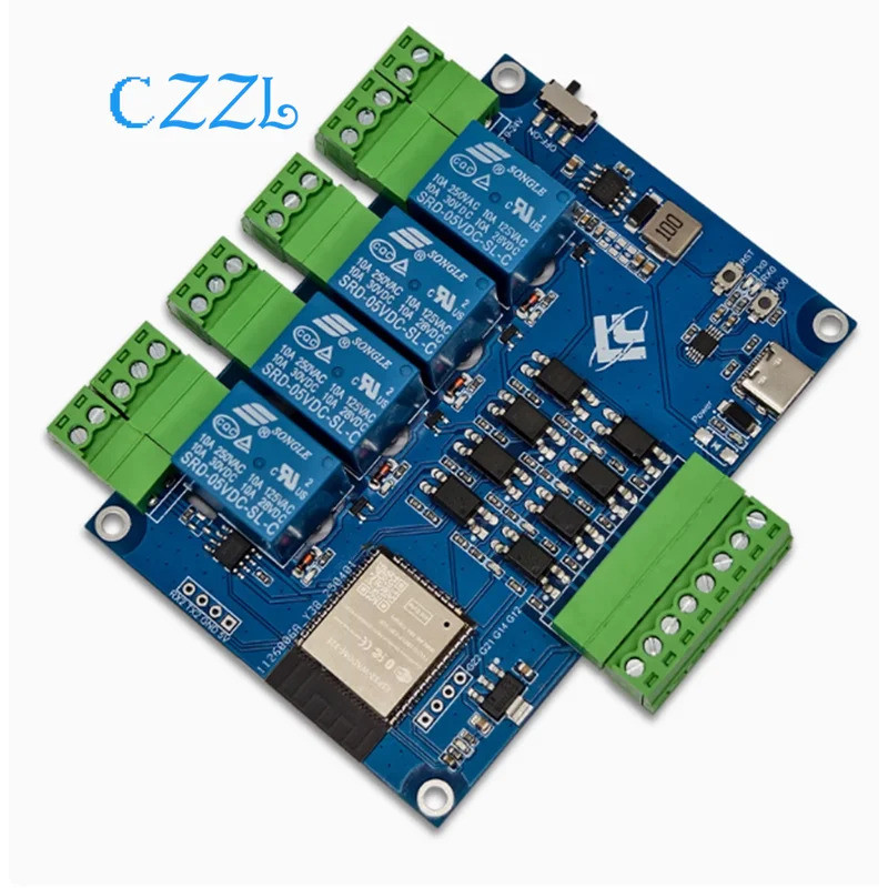 โมดูลรีเลย์สี่ทาง ESP32 Modbus RTU บอร์ดพัฒนา RS485 โปรโตคอล MODBUS ออป ...